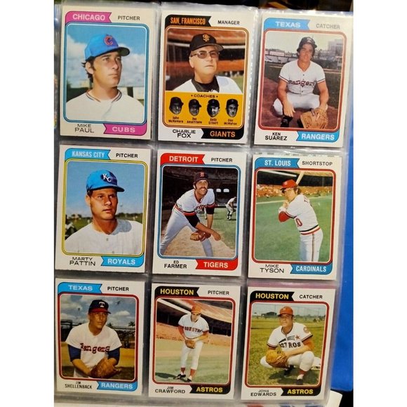 MLB | Other | 9 Card Baseball Lot 974 Topps Baseball Vintage | Poshmark